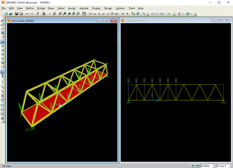 在SAP2000进行三维模型的建模